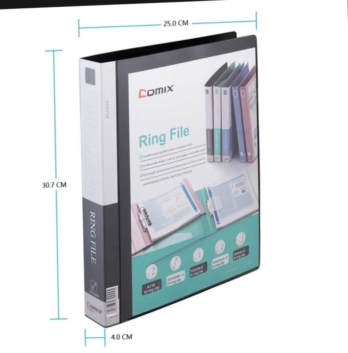 Comix 2D Soft A4 Size Ring File With Front Pocket | Daraz.com.np