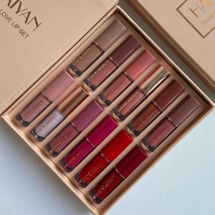 Handaiyan 12-Piece Matte Liquid Lipstick Set. The set includes 12 ...