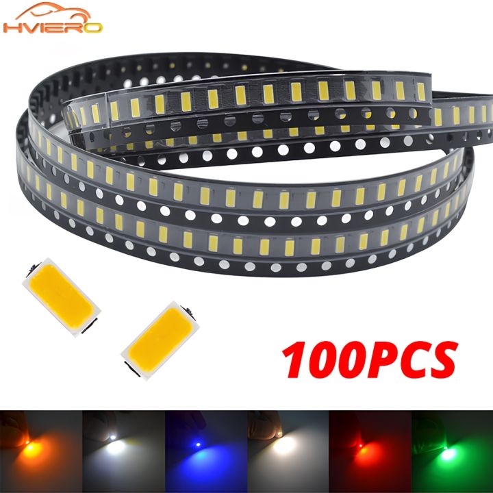 100Pcs SMD SMT LED Chips 3014 White Red Green Blue Yellow Light Beads ...