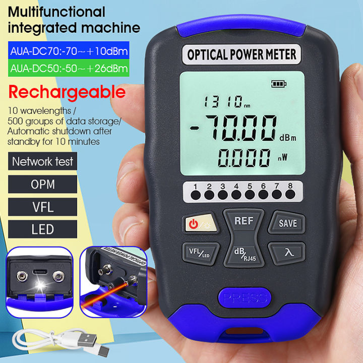 COMPTYCO AUA-DC70 Optical Power Meter -70~+10dBm 4 in 1 OPM ...