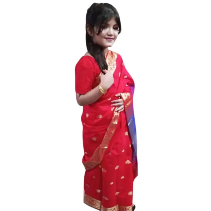 Baby Girls bridal Sari --[sari + peti cort+ belawj](4-8y) | Daraz.com.bd