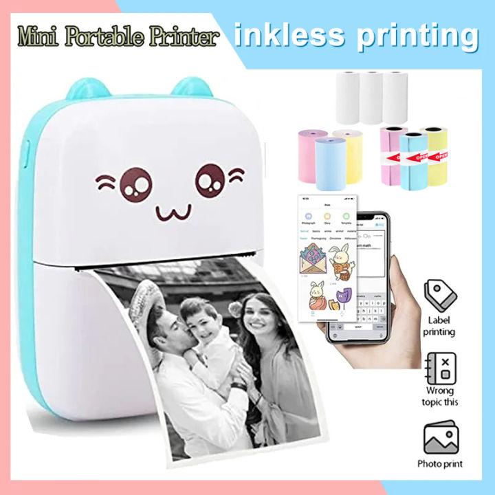 58mm 200dpi Photo Label Portable Mini Thermal Printer Cute Shapes ...