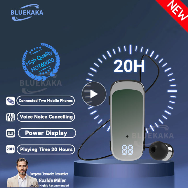 K65 Fashion Bluetooth Headset Business Retractable Lavalier Earphone ...