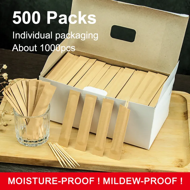 1000PCs Bamboo Toothpicks Fruit Tooth Picks Restaurant Hotel Tooth ...