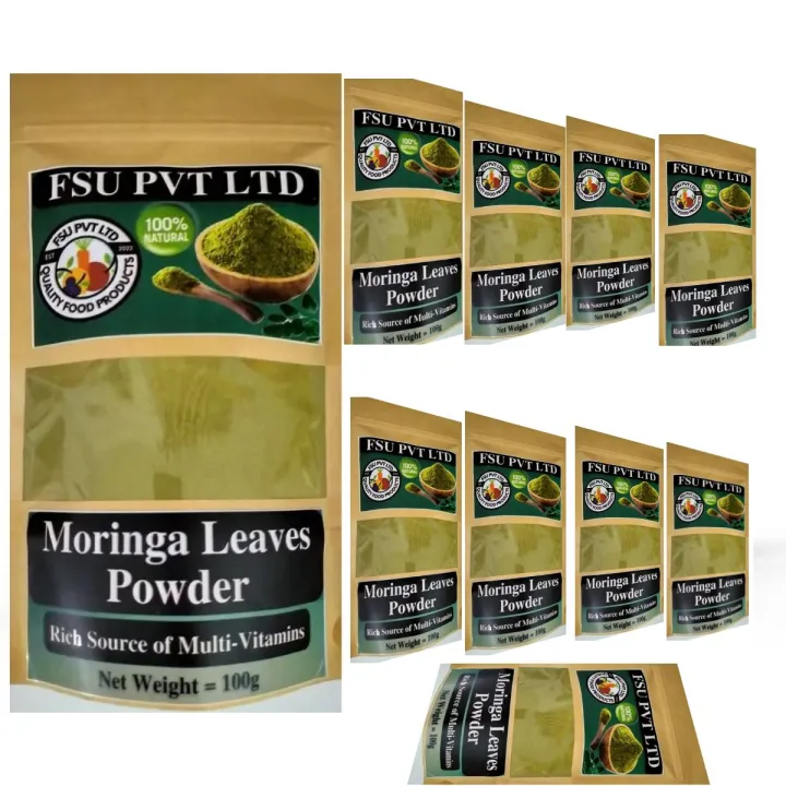 Moringa Leaves Powder (100g) per Bag| Pack of 10 Bags| Moringa Oleifera ...
