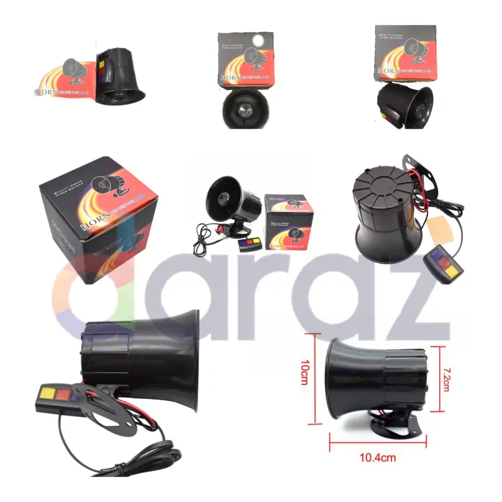 VIP Horn New A Glass Multi Sounds Waterproof Mega Horn[Police ...