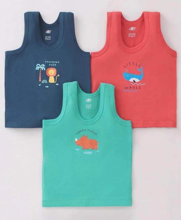 Zero Brand kids printed cotton vest 1pcs | Daraz.lk