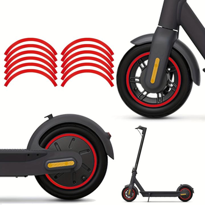 10pcs Scooter Reflective Stickers Waterproof Reflective Wheel Stickers ...