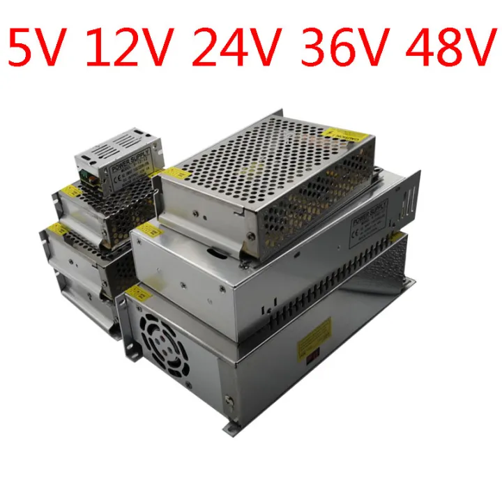 Lighting Transformer DC 5V/12V/24V/36V/48V Power Supply Adapter 5A 12A LED Strip Switch Driver ...