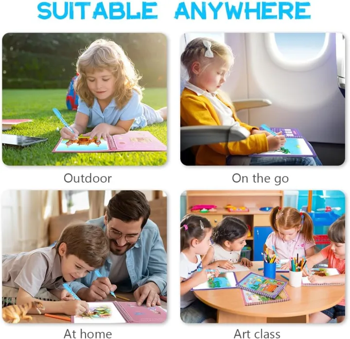 Repeated Children Drawing Coloring Books Sensory Early Education Puzzle ...