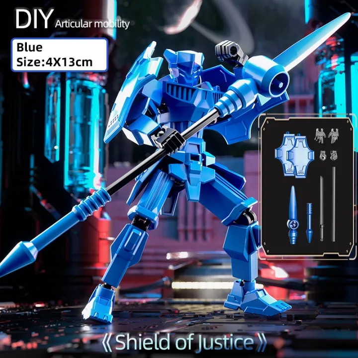 Multi-Jointed Movable Shapeshift Robot Warrior 3D Printed Knight ...