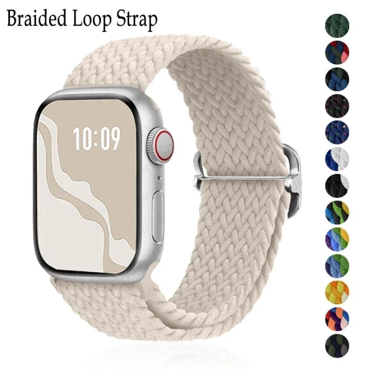 Braided Loop Strap For Apple watch Ultra Band 49mm 44mm 45mm 42mm 41mm ...