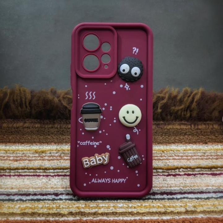 Xiaomi Redmi note 12 4g back cover for girls - cute 3d cartoons Emuji ...