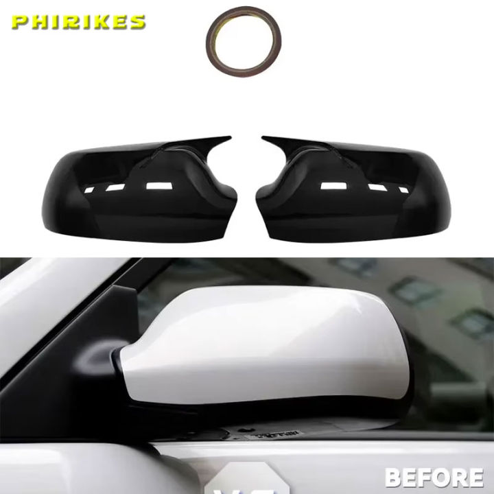Rearview Side Mirror Cover Wing Cap Exterior Door Rear View Case Trim ...