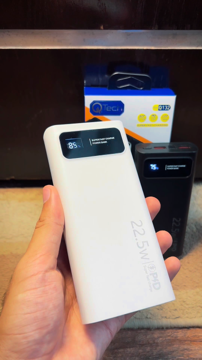 Q132 20000mAh Powerbank with 22.5W Super Fast Charging & 22W PD Output ...