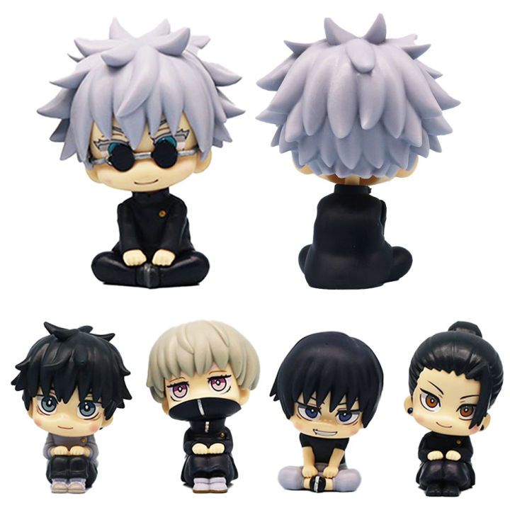 New 5Pcs/set Jujutsu Kaisen Cute Yuji Itadori Gojo Satoru Q Ver. PVC ...