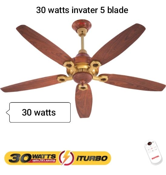 Royal fan Ornament - iTurbo 30 Watts invater 5 blade | Daraz.pk