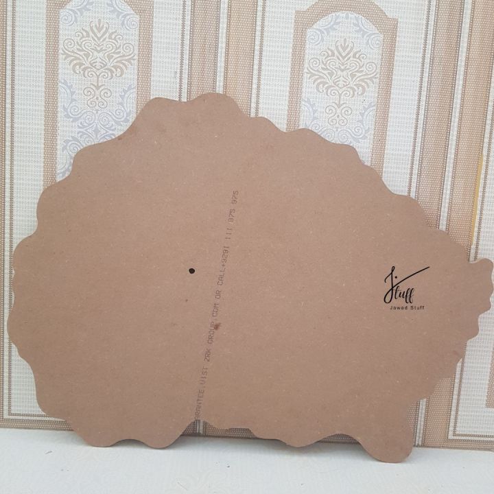 Irregular outclass mdf clock base for resin artwork | Daraz.pk