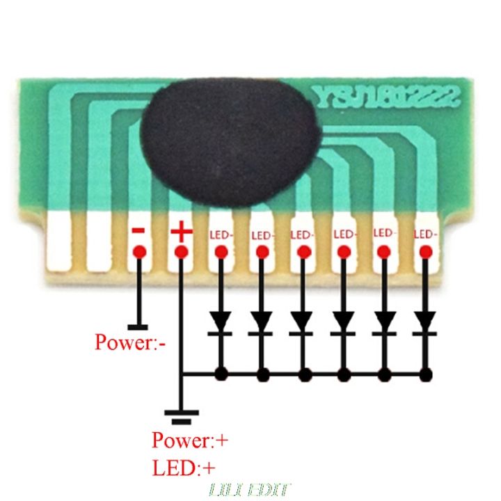 10 Pcs/lot DIY 6-LED LEDs 3-4.5V Flash Chip COB LED Driver Cycle ...