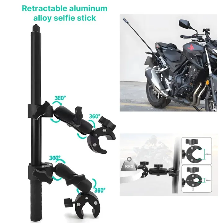 Bicycle Motorcycle Panoramic Selfie Stick For Insta360 One X2 X3 X4 ...