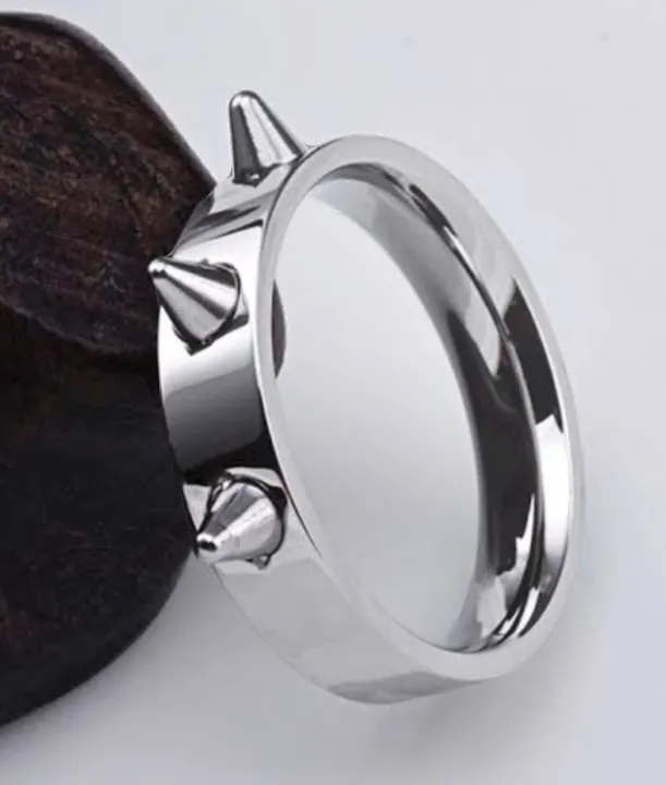 HIGH QUALITY BIKER PUNK LOVER RIVET SPIKE RING FOR MEN TOP TRENDING ...