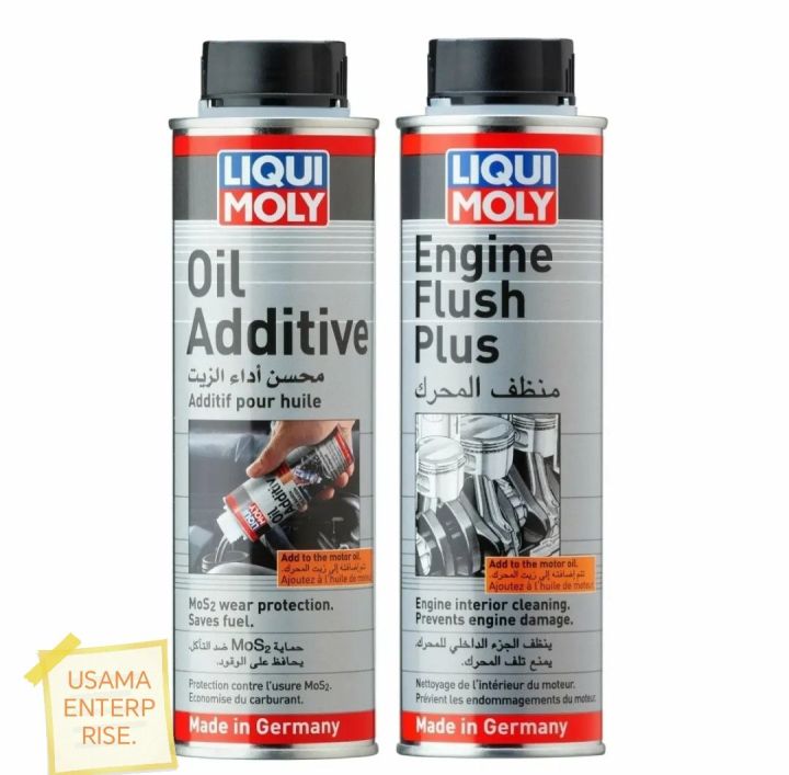 LIQUI MOLY OIL ADDITIVE MOS2 200ML.+ ENGINE FLUSH PLUS 300ML. | Daraz.com.bd