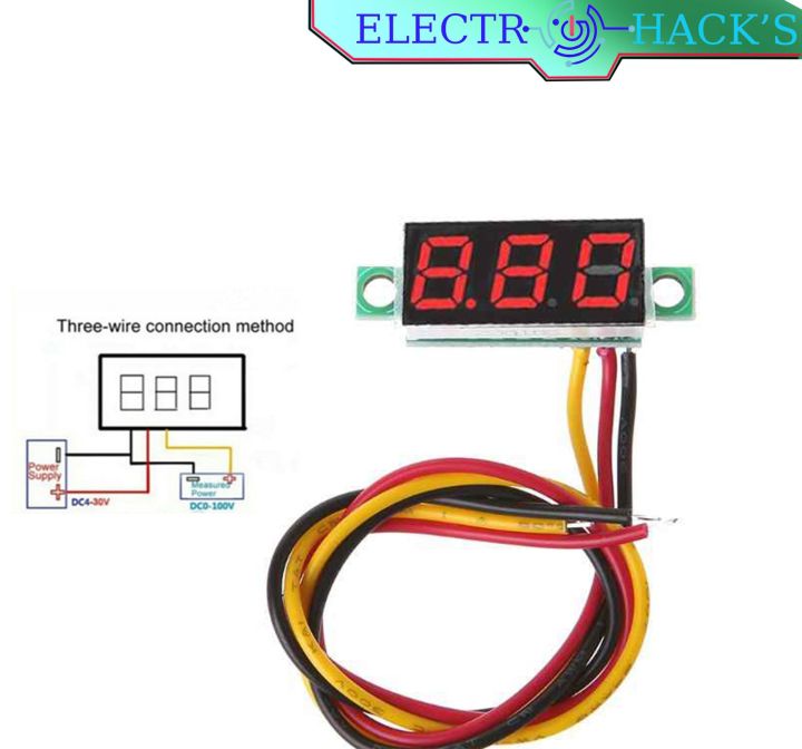 Mini Digital Voltmeter Voltage Meter Panel Volt Tester Detector Monitor ...