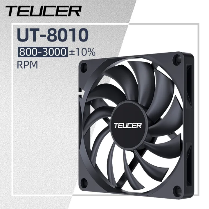 TEUCER UT-8010 Slim 80MM PC Case Fan 800-3000RPM Intelligent ...