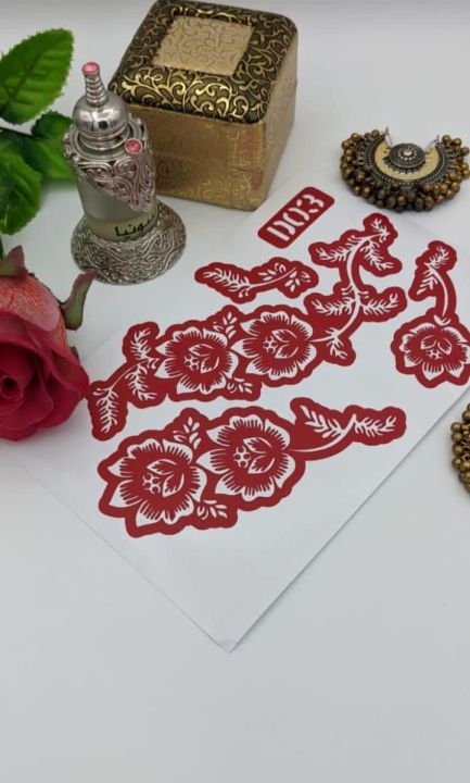 Mehndi sticker mehndi stencil for girls | Daraz.pk