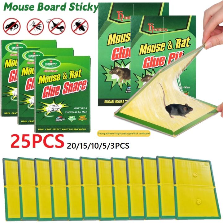 3-25PCS High Effective Mouse Board Sticky Mice Glue Trap Mouse Rat ...