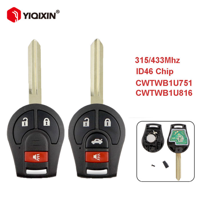 Remote Car Key For Nissan Sylphy Sentra Cube Juke Rogue Micra Qashqai ...