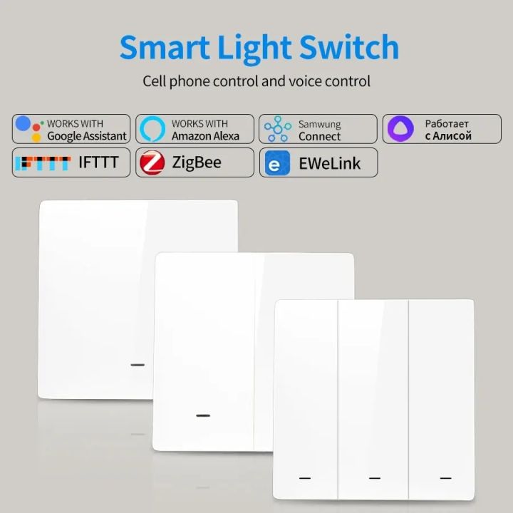 ZigBee Smart Light Switch Wireless EWeLink Push Button Single Firewire ...