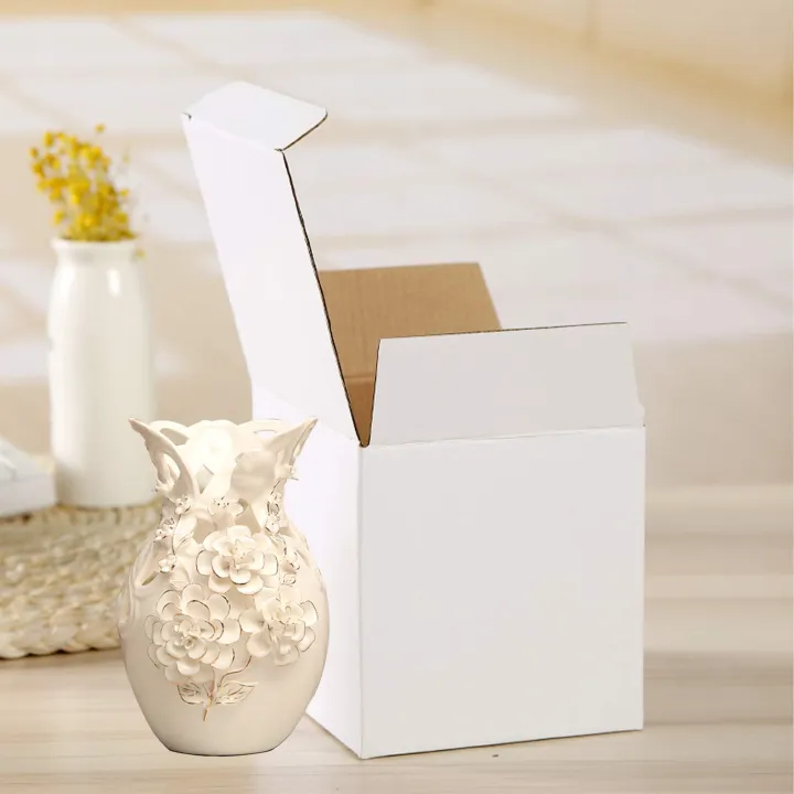 White Kraft Paper Folding Handmade DIY Package Boxes Foldable Cardboard ...