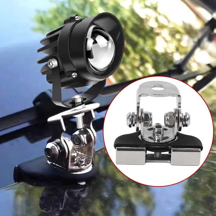 Universal Silvery LED Work Light mounting Bracket Hood Led Light Bar ...