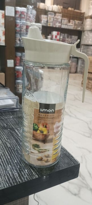 limon KITCHENWARE GLASS OIL BOTTLE RUSTIC DESIGN 670 ml | Daraz.pk