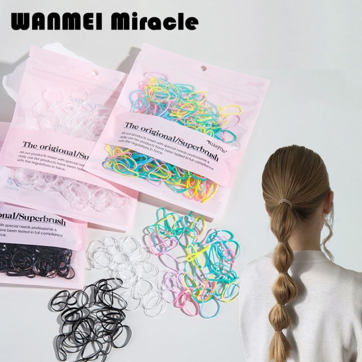 1 Pack Small Disposable Hair Bands Scrunchie Girls Elastic Rubber Band ...