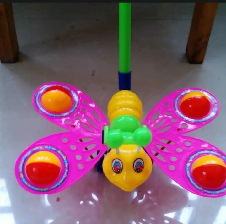 Baby Toddler Walking Push Cart Toy Plastic / Butterfly Trolley Toy ...