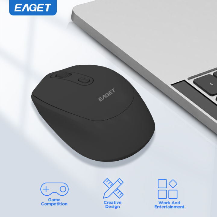 Eaget Replaceable Battery 2.4G Optical Mice Wireless Mouse with USB ...