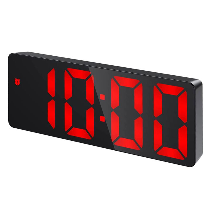 Digital Alarm Clock LED Clock Minimalist Style Large Letter Alarm Clock ...