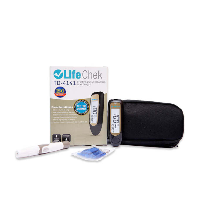 LIFE CHECK GLUCOMETER WITH 10 FREE STRIPS + 20 LANCETS + 20 ALCOHAL ...