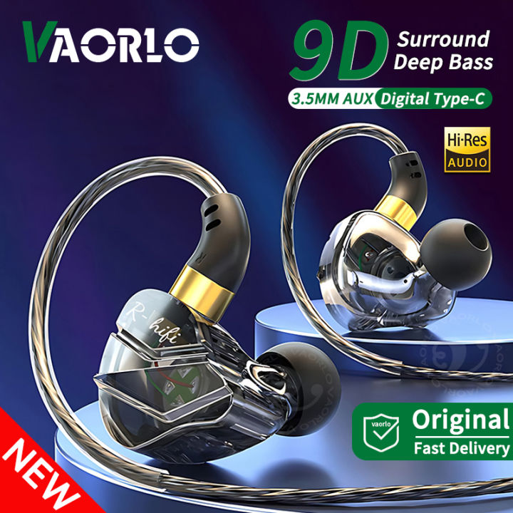9D Surround HIFI Heavy Bass Headset 3.5MM/Type-C Digital Chip With Mic ...