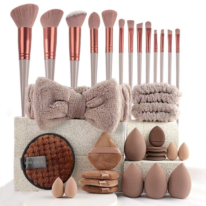33pcs beauty set makeup kit large and small beauty sponges for flawless ...