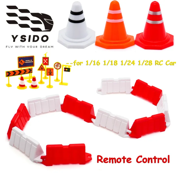 100pcs RC Car Traffic Signs Cones Road Barriers Drifting Track Barrier ...