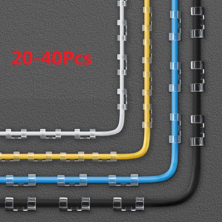 20/40Pcs Finisher Wire Clamp Wire Organizer Cable Clip Buckle Clips ...