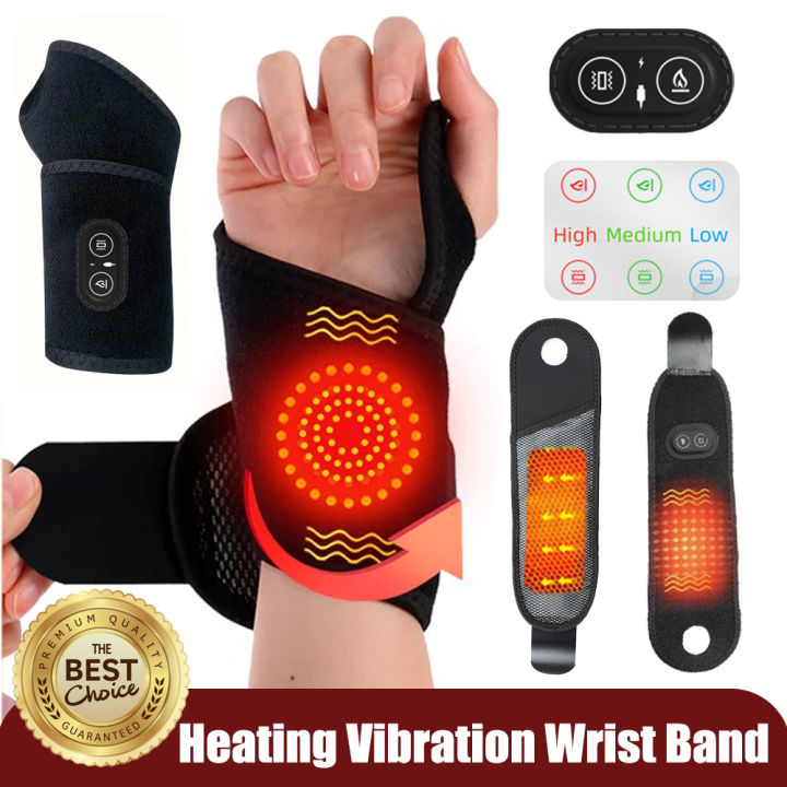 Heating Wrist Band Vibration Hand Massage Guard Wrap USB Three Gear Hot ...