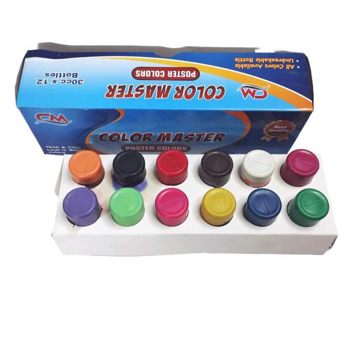 Poster Colors Master Paints Set 12 Pcs | Daraz.pk