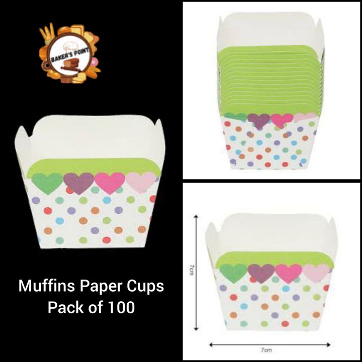 Square Cupcake / Muffins Paper Cups – Pack of 100 | Daraz.pk