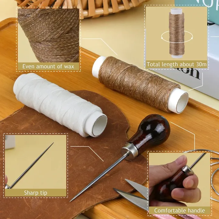FELE 24Pcs Bookbinding Kit Supplies with Bone Folders Tool Binding ...