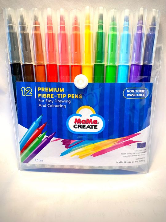 MaMa CREATE Colouring Pens, 12 Premium Fiber-Tip Pens, , Rs. 550 ...