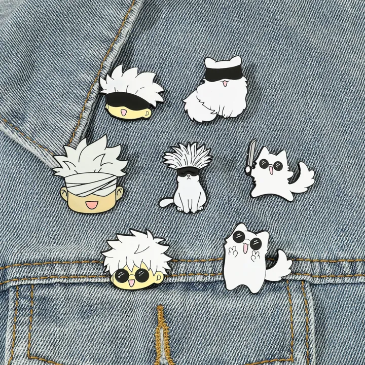 Enamel Pins Cute Anime Character Eye Patch Comic Brooch Badge Anime ...